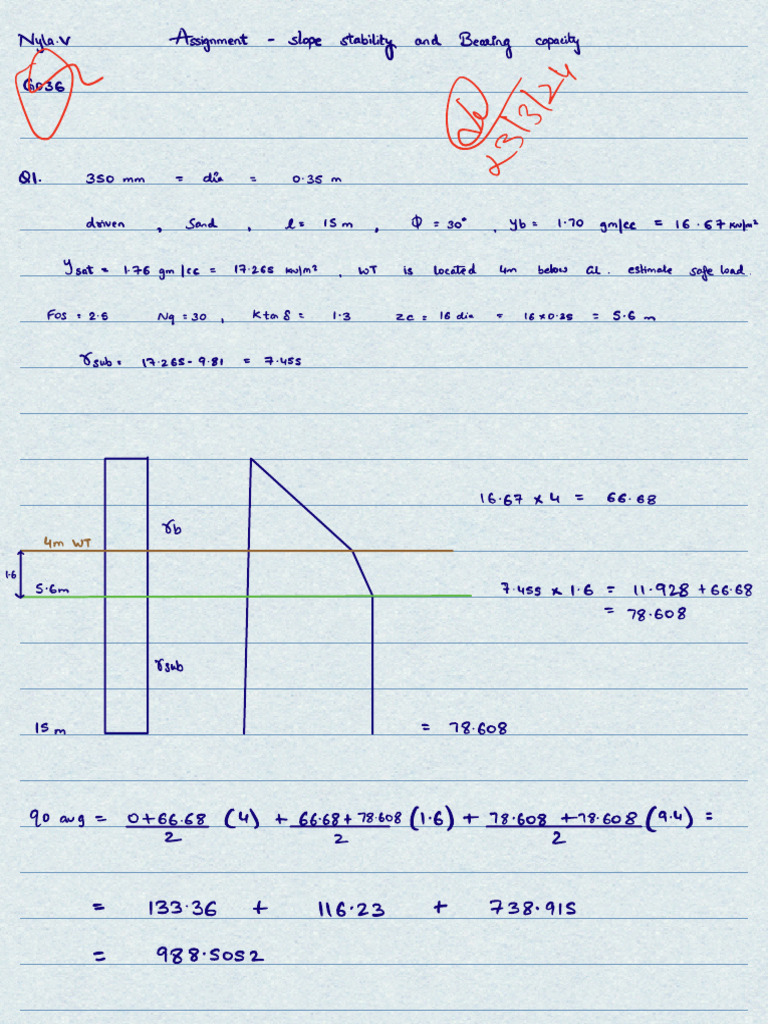 Assign-Pile Foundation and Bearing Capacity 2 | PDF | Deep Foundation