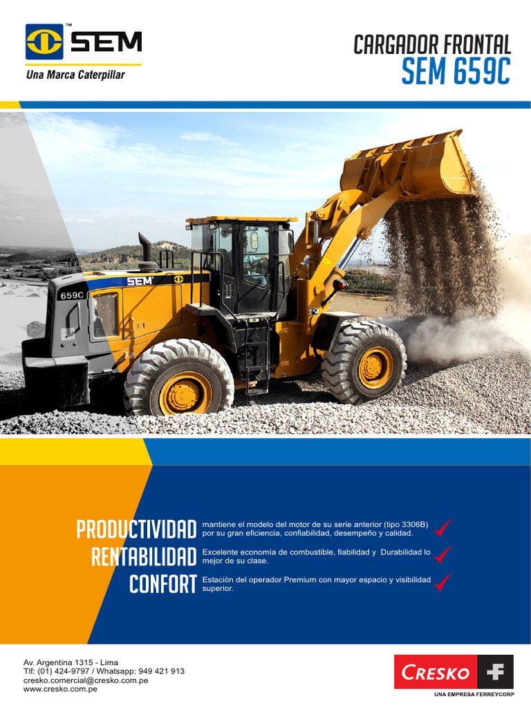 SEM 659c: Cargador Frontal | PDF | Eje | Engranaje