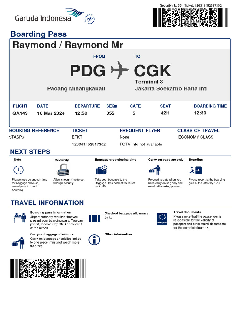 Boarding Pass | PDF | Baggage | Aviation