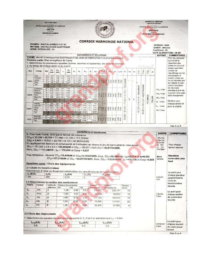 Corr Bac F3 2022 | PDF