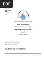 S.6 Divinity (Paper 4) | PDF | Marriage | Family
