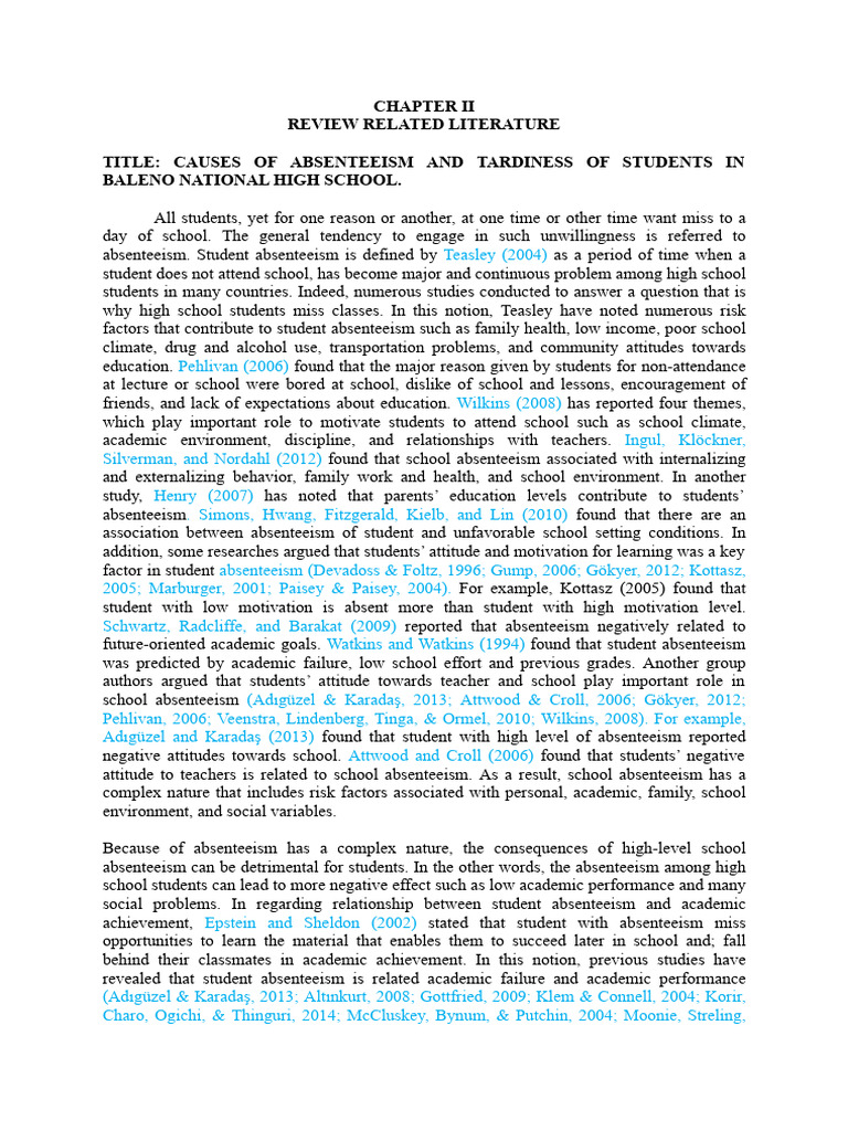 Chapter Ii RRL | PDF | Motivation | Motivational