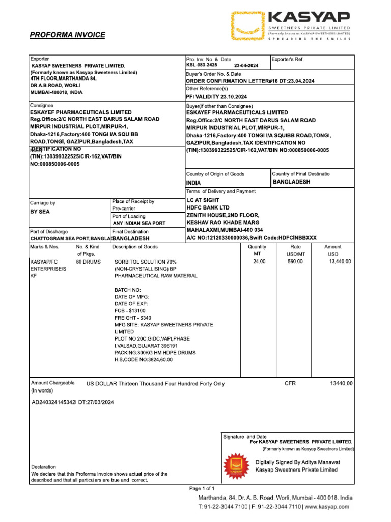Sorbitol Solution (K) 06.05.24 U05 @amit | PDF