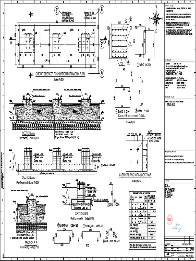 1KHK103432 CB Foundation Drawing IFC | PDF | Materials | Power Engineering