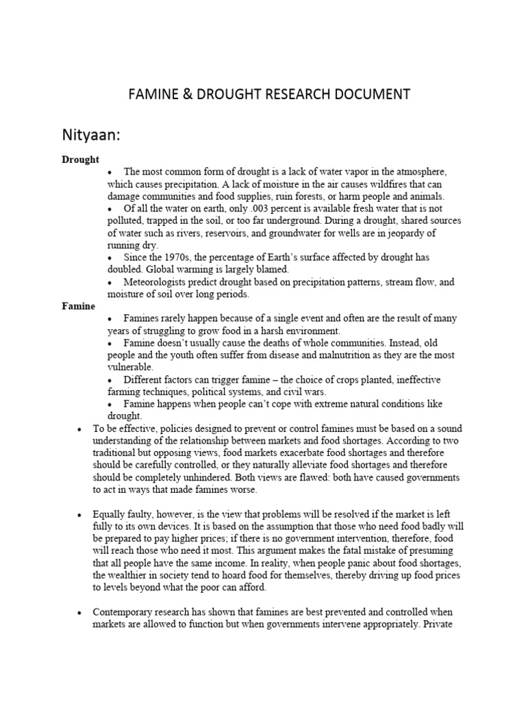 Famine and Drought | PDF | Drought | Famine