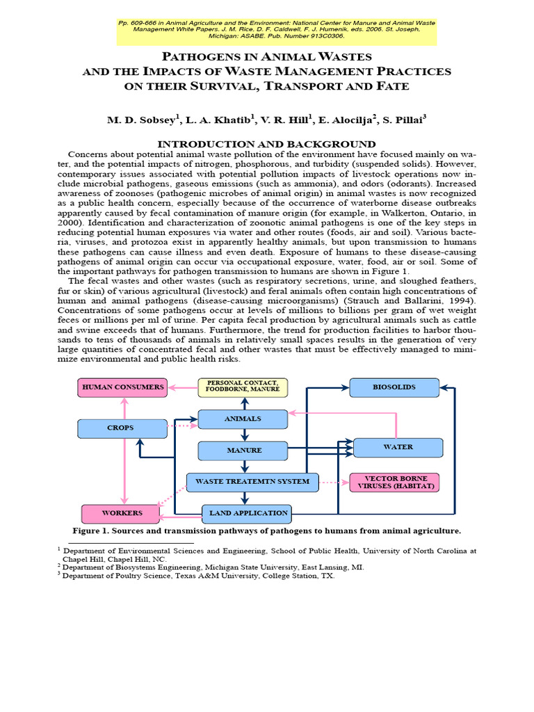 ASABE - 2006 - Pathogens in Animal Wastes and Impacts of Waste ...