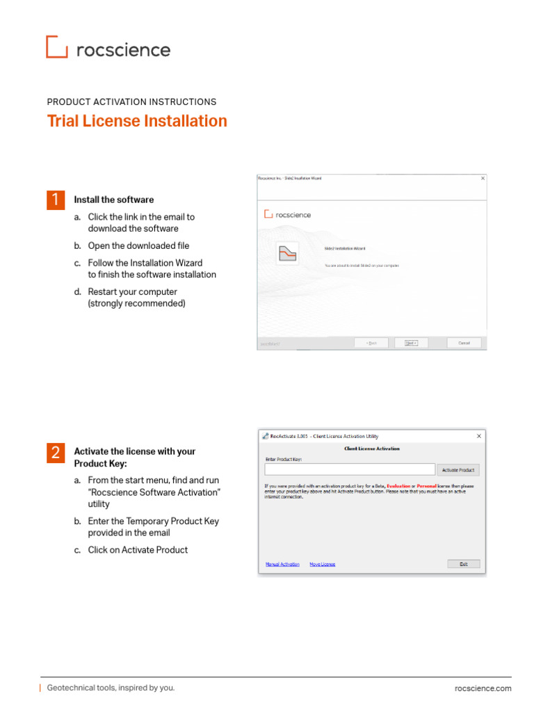 Rocscience Software Activation Guide | PDF