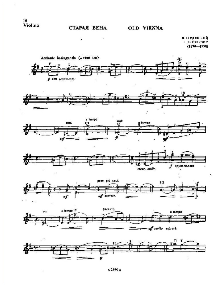 Jasha Heifetz Arrangement For Violin | PDF