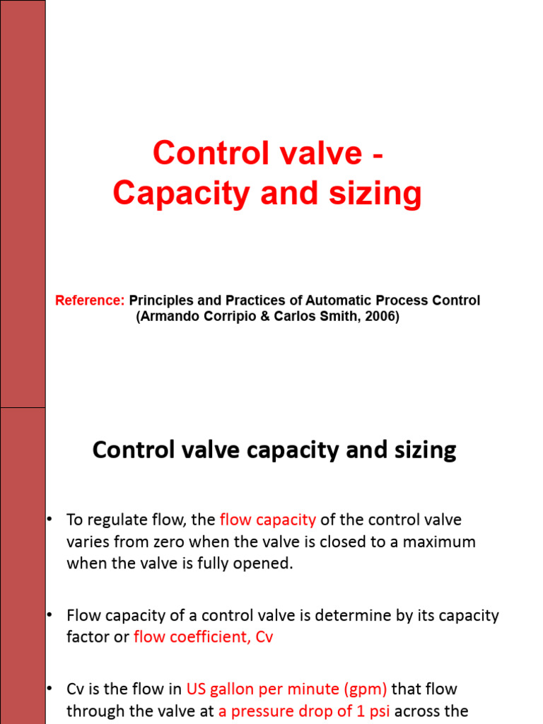 Week5-Control Valve - Valve Sizing - Gain - Transfer Function - Aa | PDF | Valve | Pressure