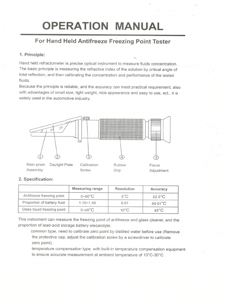Manual Refractometro | PDF