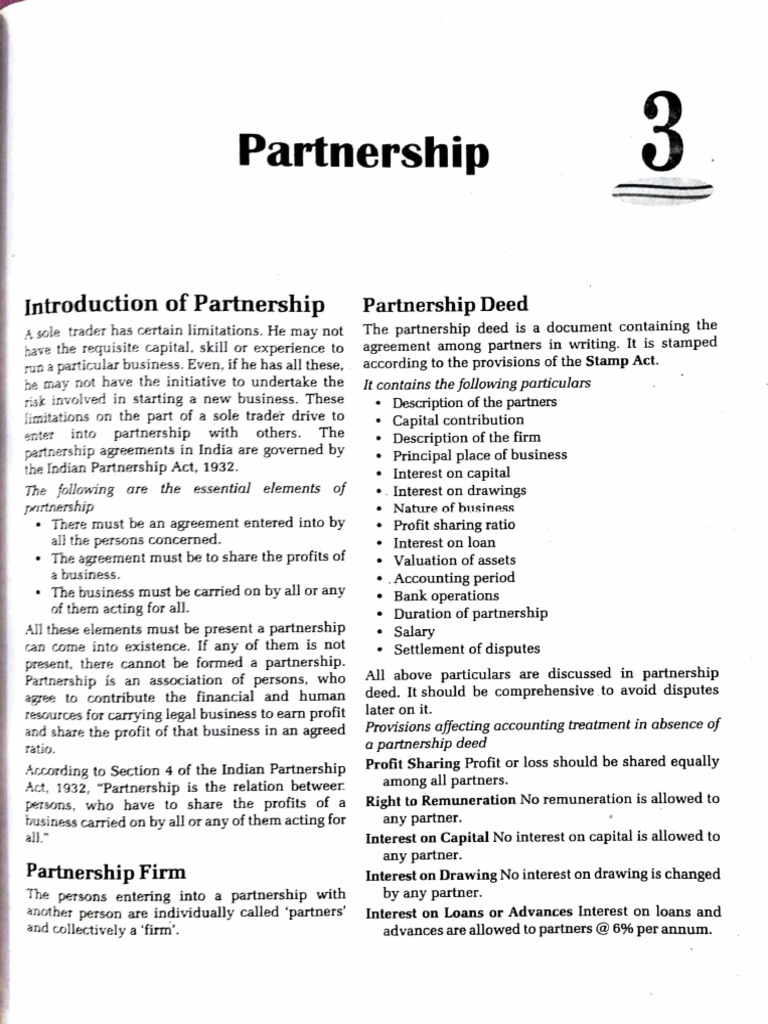 Introduction of Partnership | PDF | Partnership | Interest