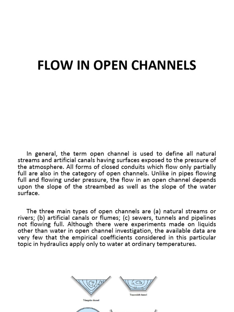 Fluid Flow in Channels | PDF | Fluid Dynamics | Physical Quantities