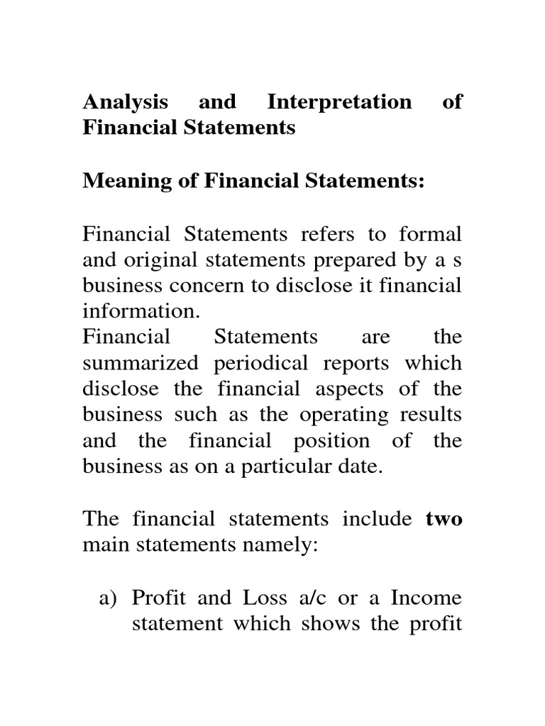 Analysis of Financial Statements | PDF | Financial Statement | Investing