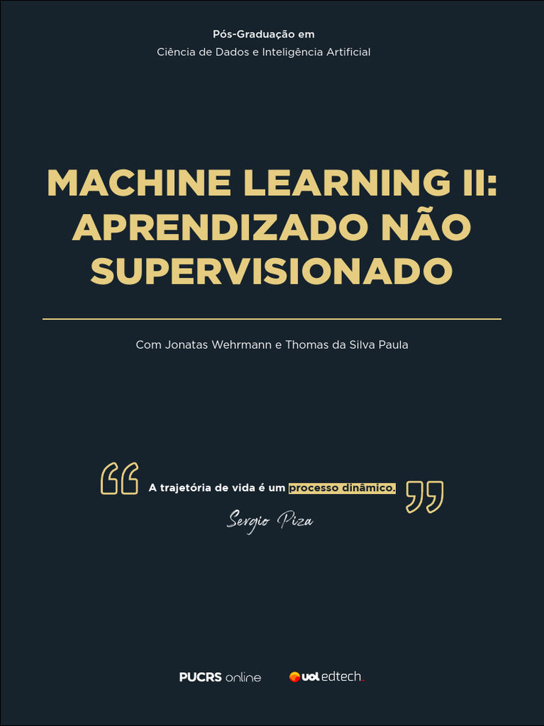 Livro Da Disciplina Machine Learning II Aprendizado No Supervisionado 2 ...