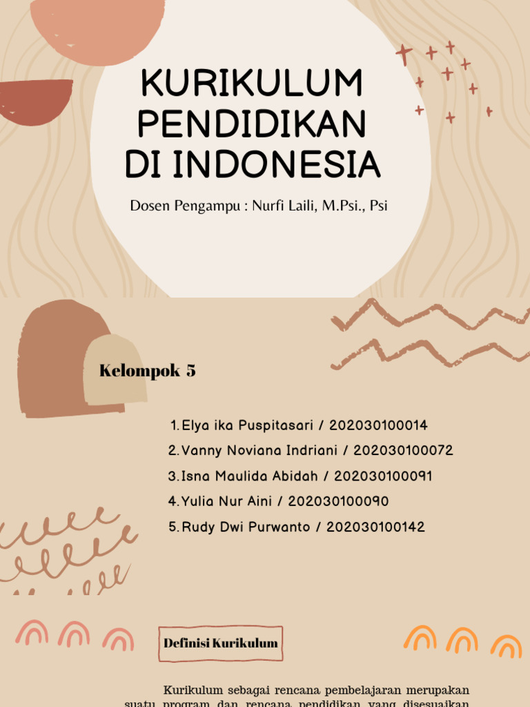 KEL 5 - Kurikulum Pendidikan Di Indonesia | PDF