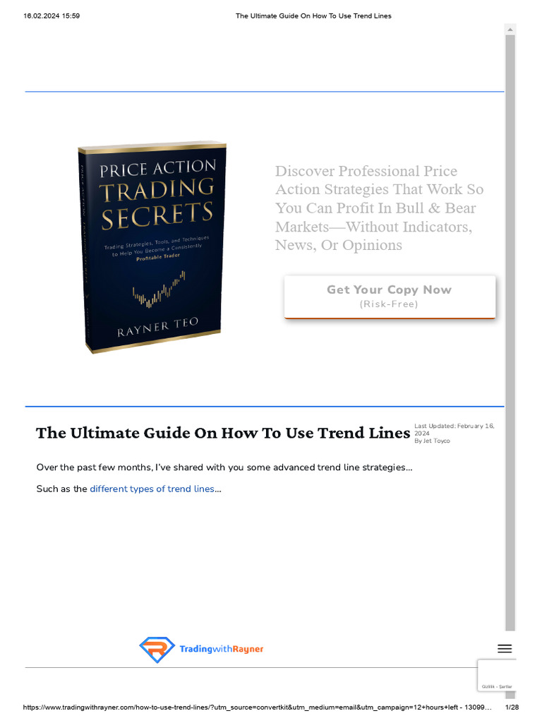 The Ultimate Guide On How To Use Trend Lines | PDF