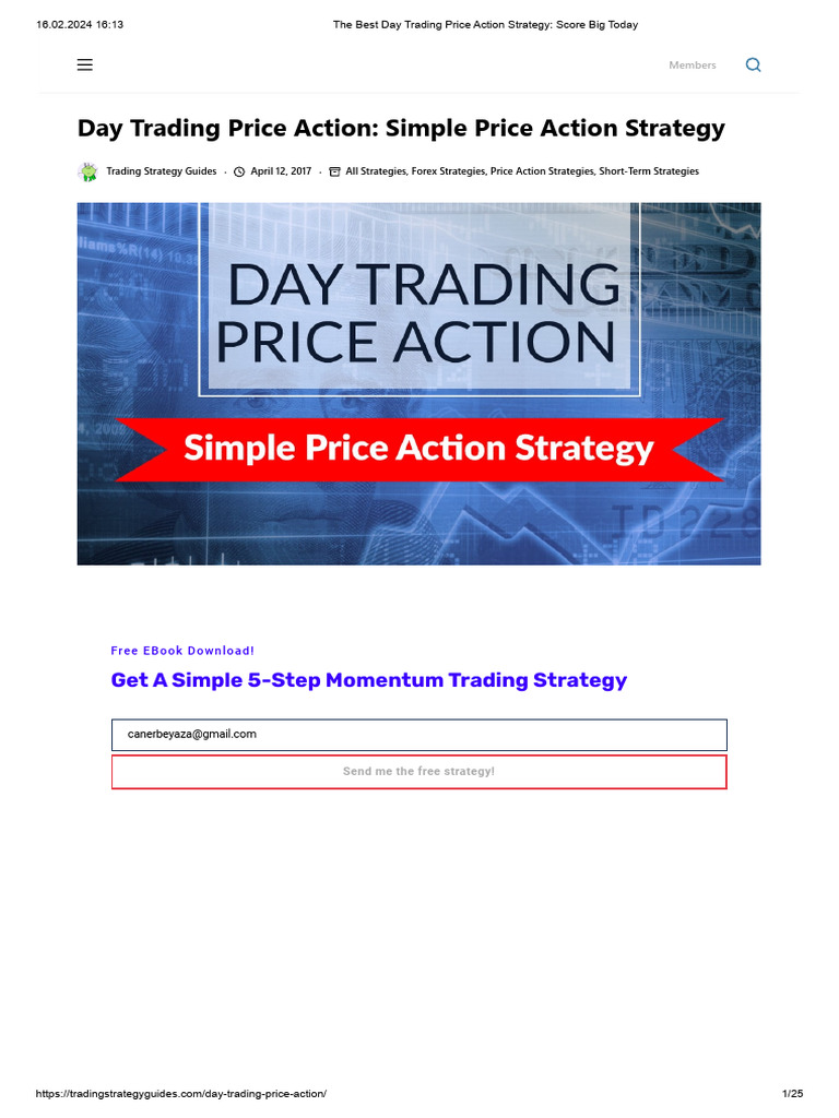 Best Day Trading Price Action Strategy | PDF | Day Trading | Financial ...