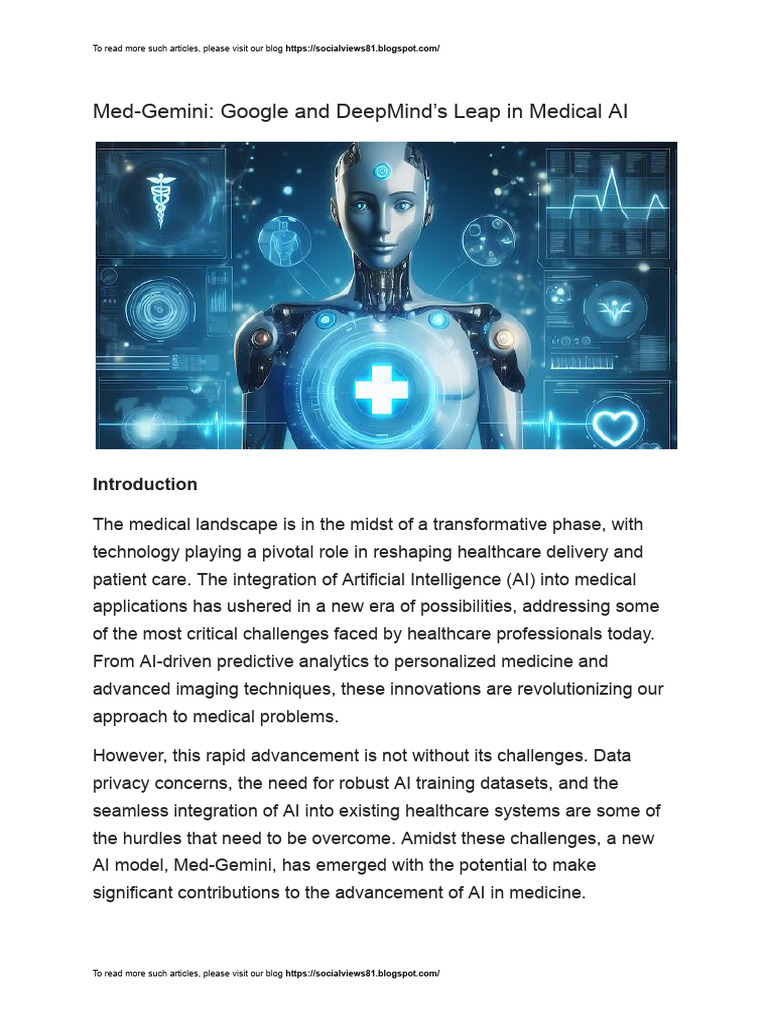 Med-Gemini: AI Revolution in Healthcare | PDF | Artificial Intelligence ...