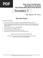 HKIMOFR SS Set 1 | PDF | Area | Mathematical Objects