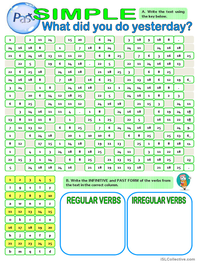 Decoding Practice - Past Simple - Phone Text | PDF | Grammar | Languages