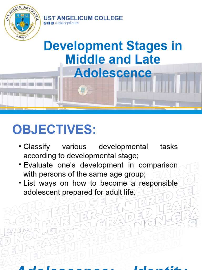 Developing Stages in Middle and Late Adolescence | PDF | Adolescence ...