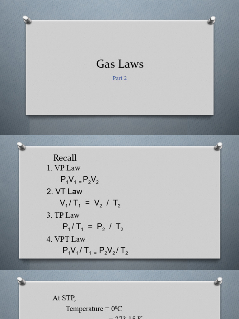 Lesson 2A Gas Laws 2 | PDF | Gases | Mole (Unit)