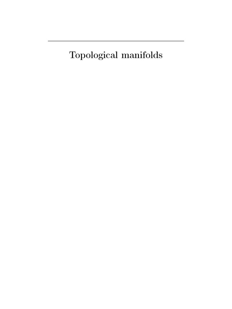 Top Mfds | PDF | Manifold | Euclidean Space