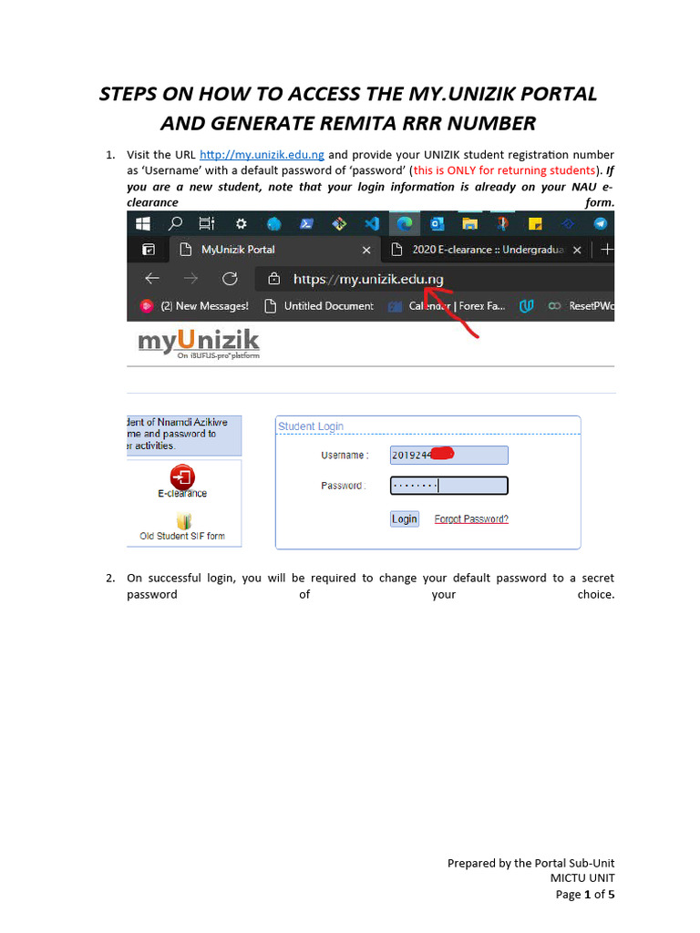 Access Portal Generate RRR Steps-Corrected | PDF | Password | Cyberspace
