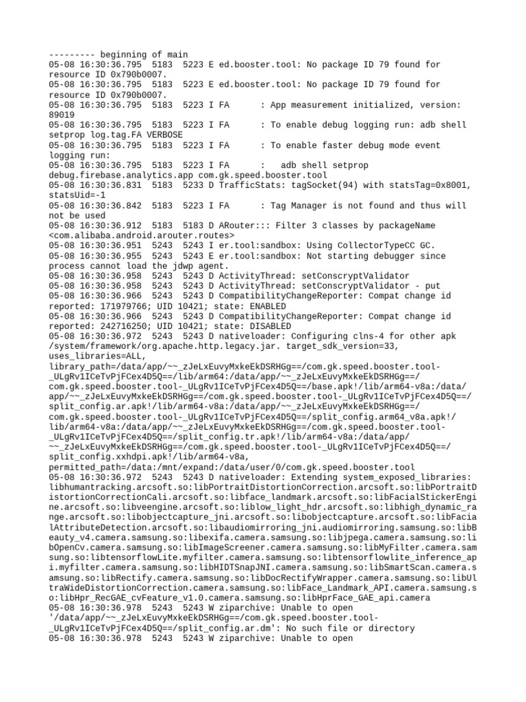 Com - Gk.speed - Booster.tool Logcat | Download Free PDF | Text File | Android (Operating System)