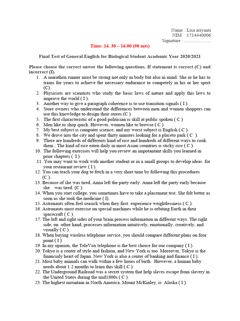 Lisa Ariyanti - Final English | PDF