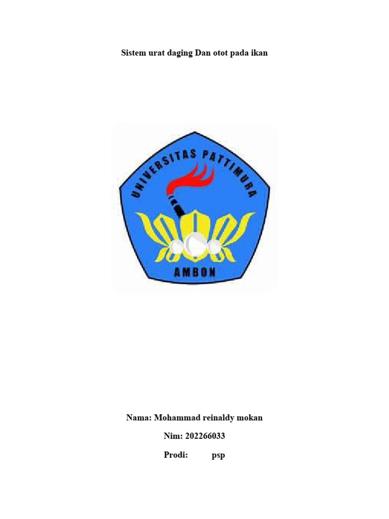 Sistem Urat Daging Dan Otot Pada Ikan | PDF | Kesehatan Holistik ...