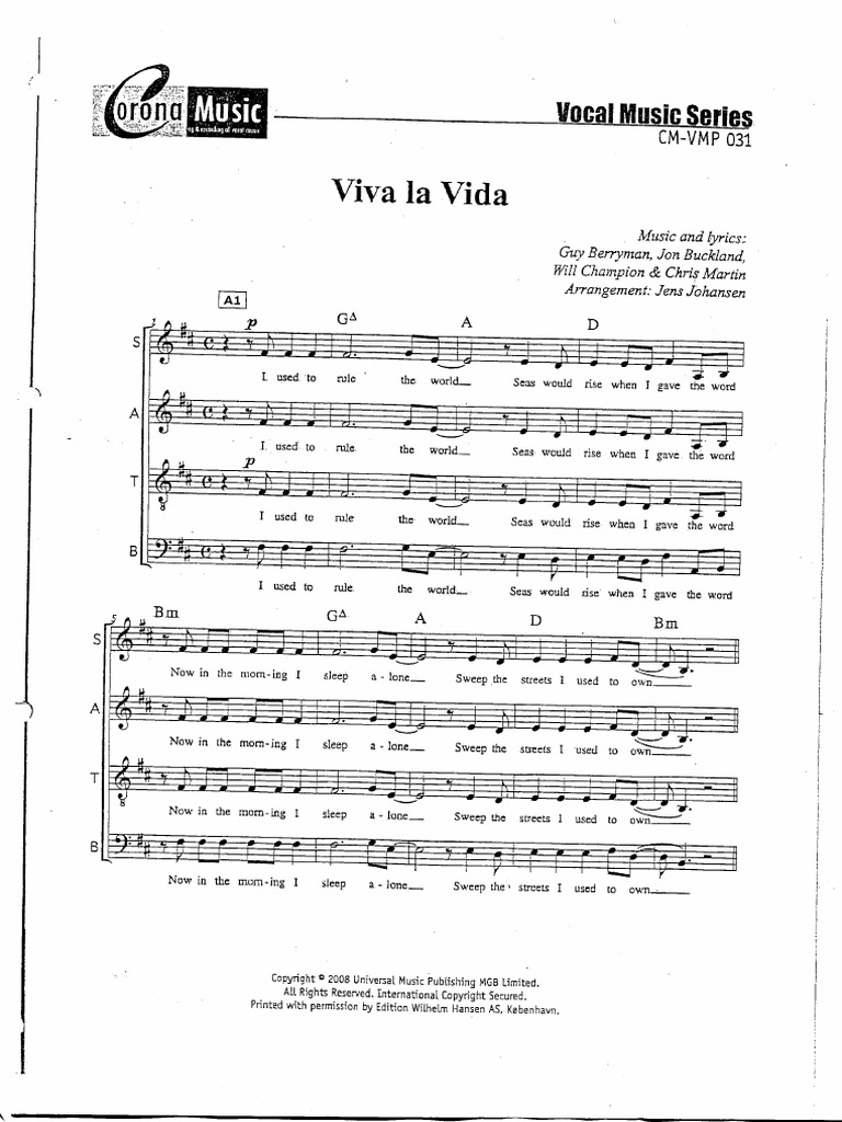 Viva-La-Vida - Choir | PDF