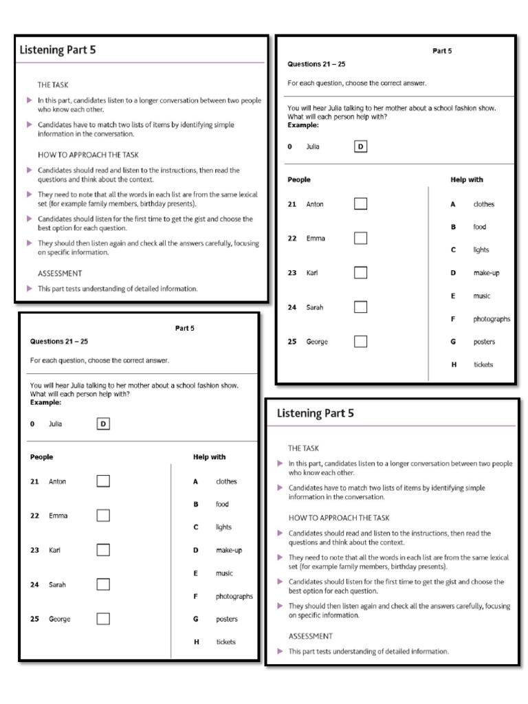 Listening Part 5 | PDF