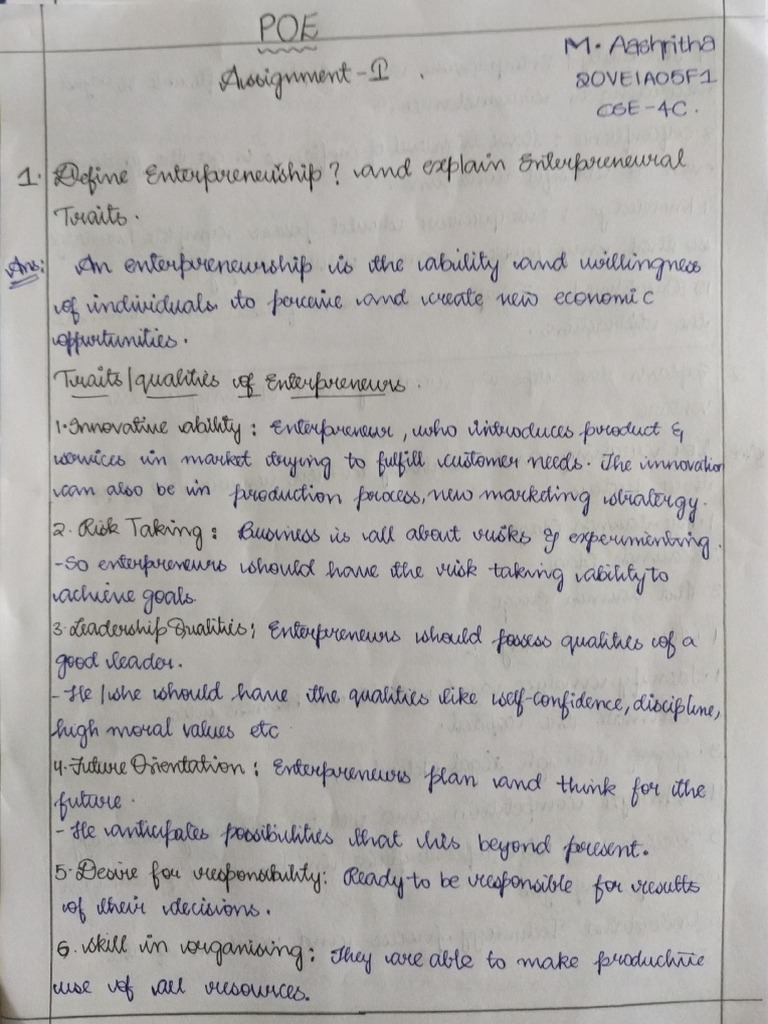 POE Assignment Unit1 &unit2 | PDF