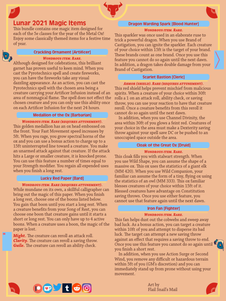 (RM) Lunar 2021 Items | PDF | Dungeons & Dragons | Gary Gygax Games