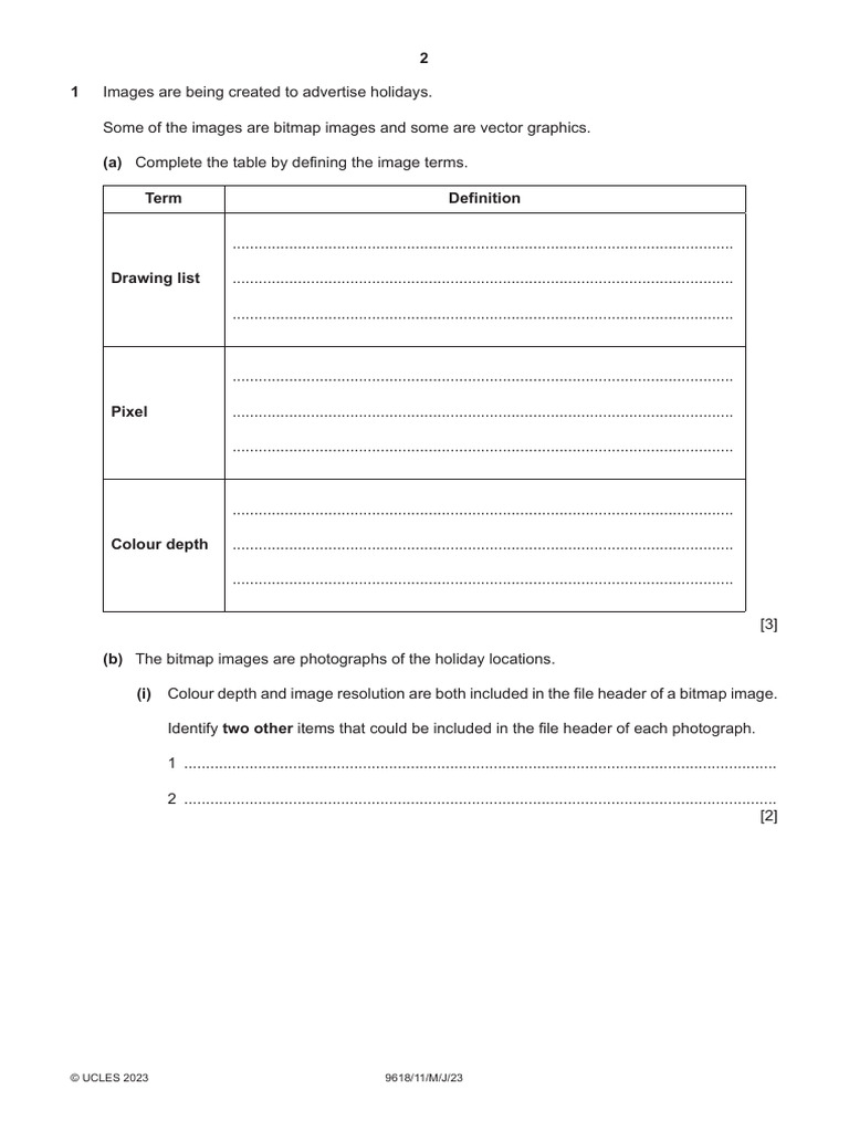 AS & A Level Computer Science 9618 - 11 Paper 1 Theory Fundamentals May - Jun 2023 | PDF ...