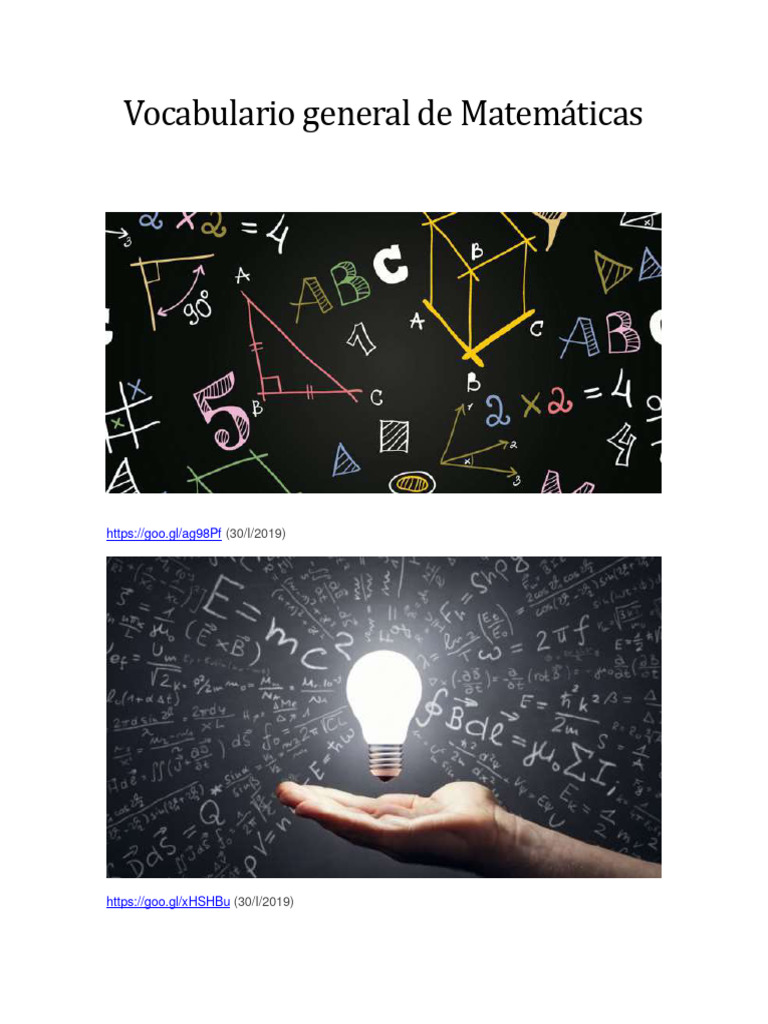 1 Mate VocabGeneral | PDF | Triángulo | Matemáticas