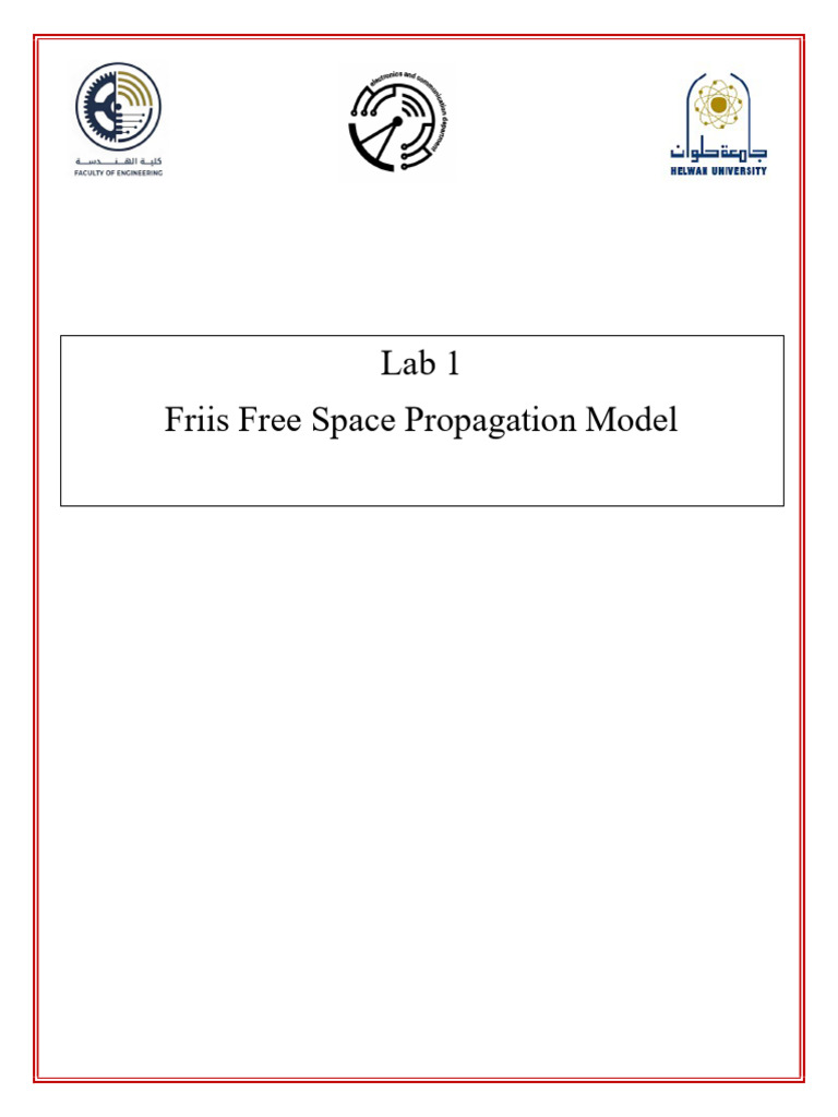Friis Free Space Propagation Model Lab | PDF | Antenna (Radio) | Waves