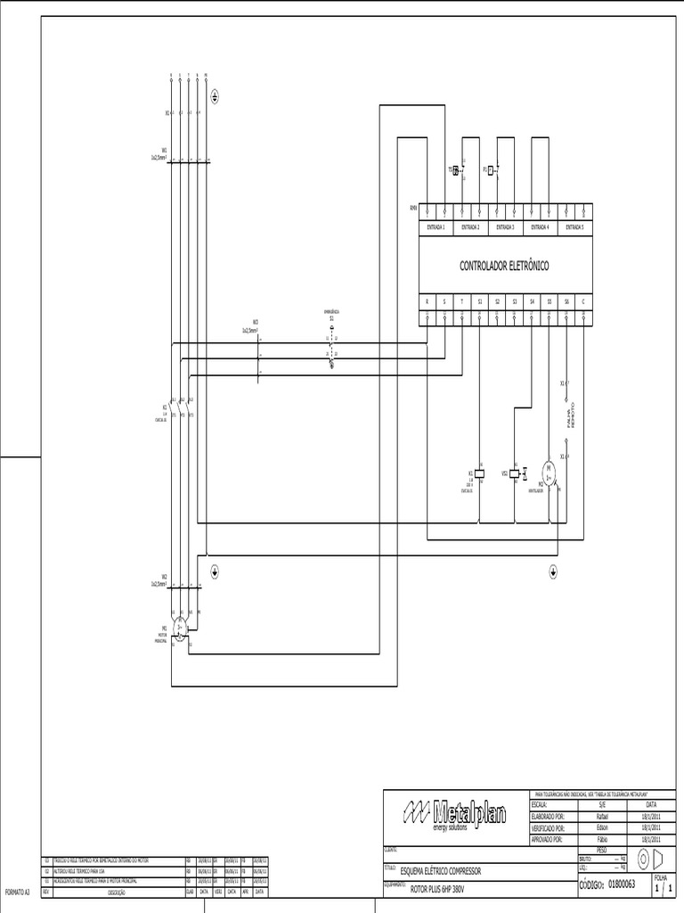 Diagrama Eletrico Metalplan RP 6 HP 380V REV.3 | PDF