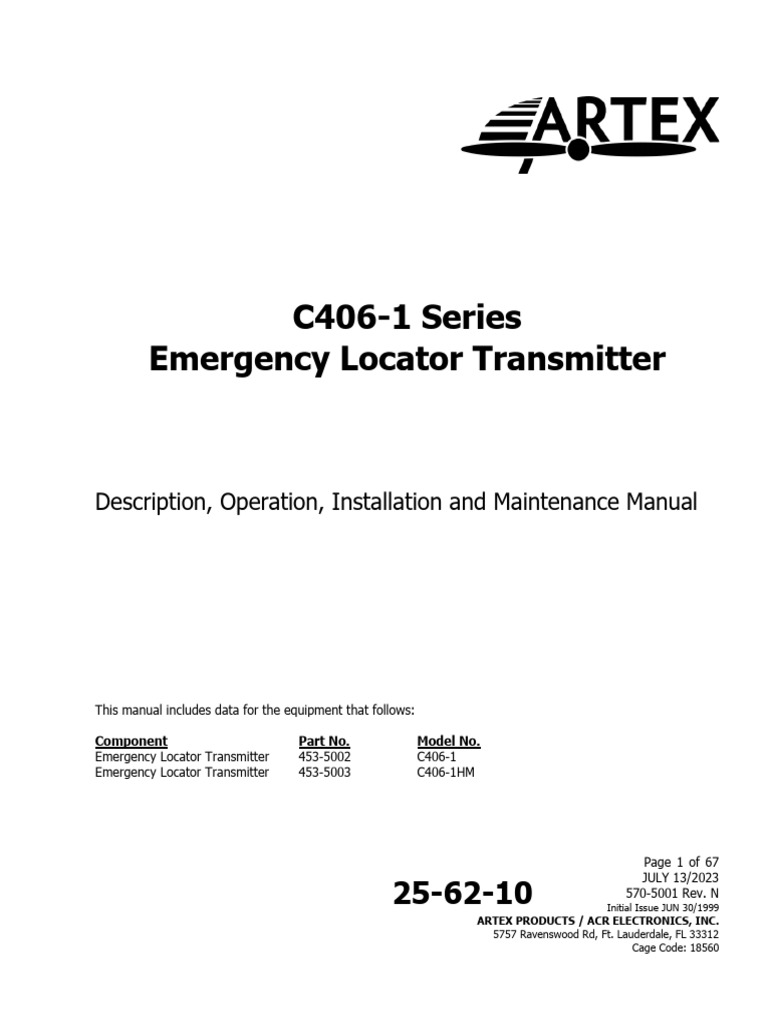 ARTEX C406-1 Manual - 570-5001N | PDF | Electromagnetic Interference ...