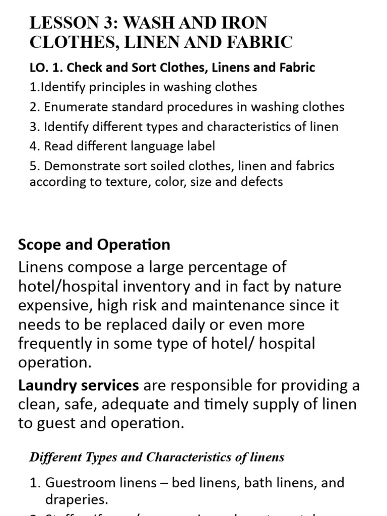 Laundry Basics: Wash and Iron Guide | PDF | Laundry | Linens