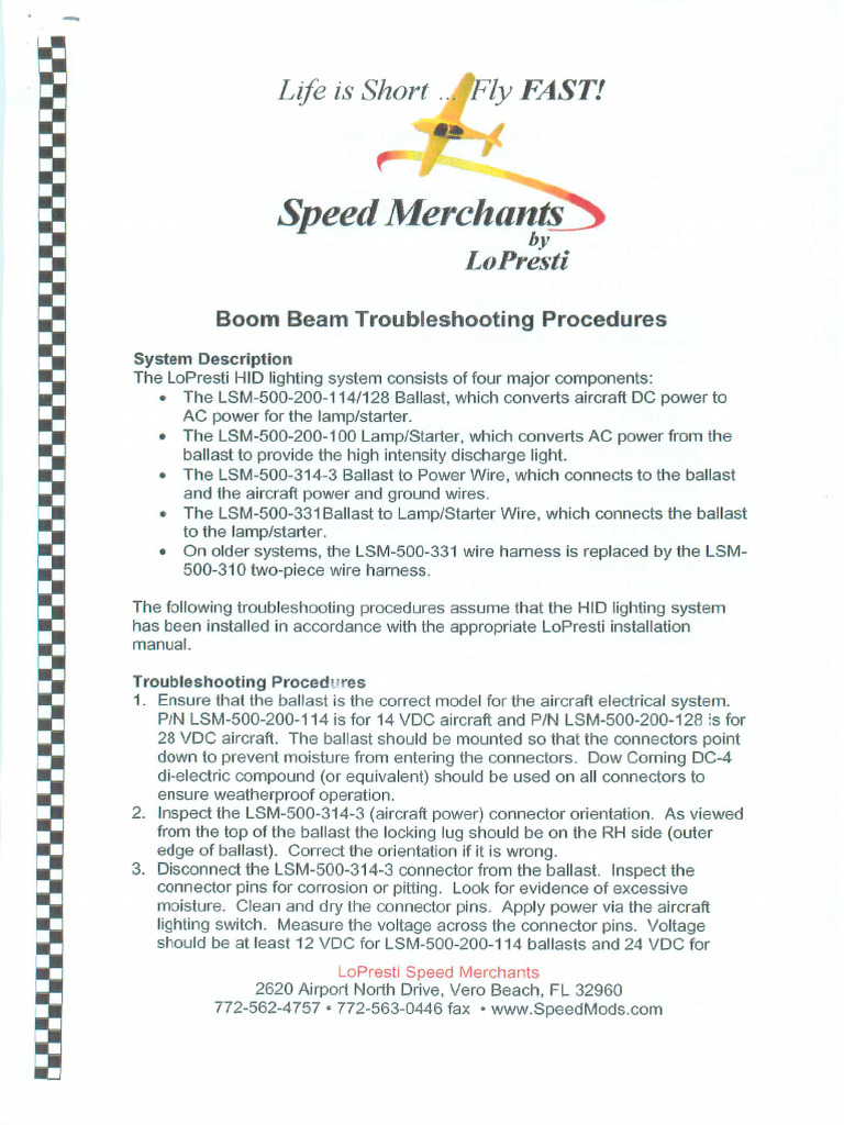 Boom Beam Troubleshooting Procedures | PDF
