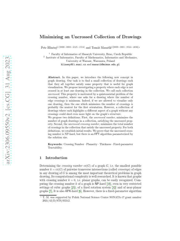 Uncrossed Drawings in Graph Theory | PDF | Vertex (Graph Theory ...