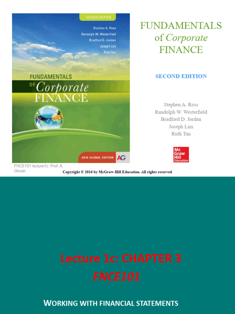 Lecture 1C | PDF | Expense | Equity (Finance)