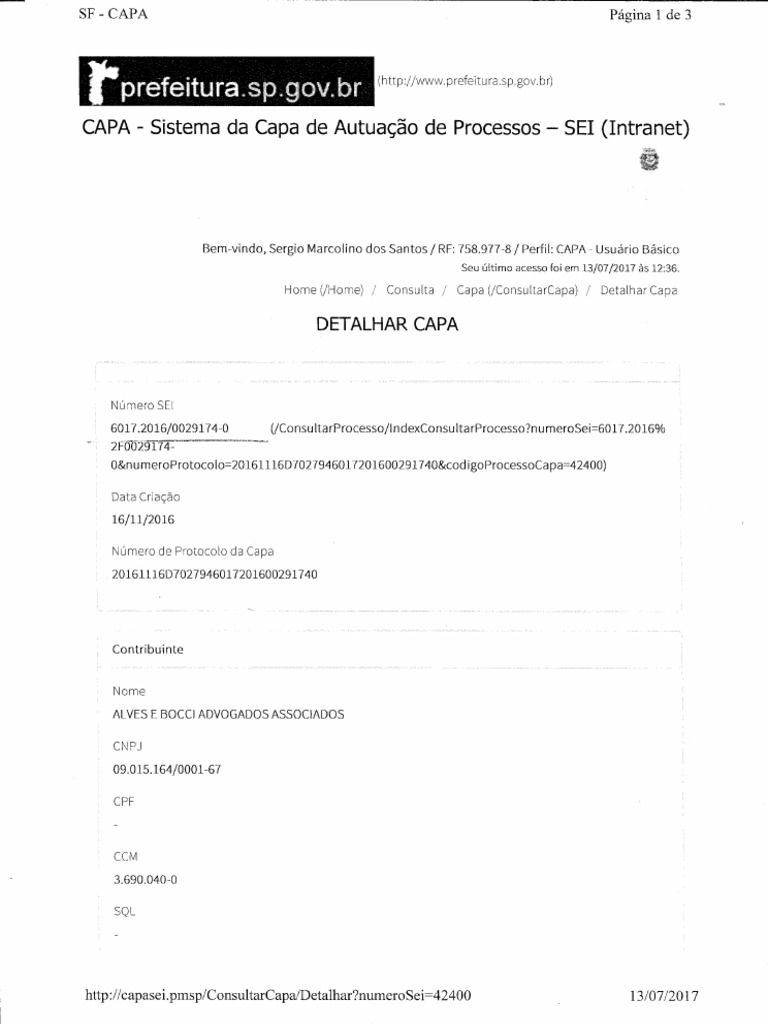 Copia Da Capa Do Processo | PDF