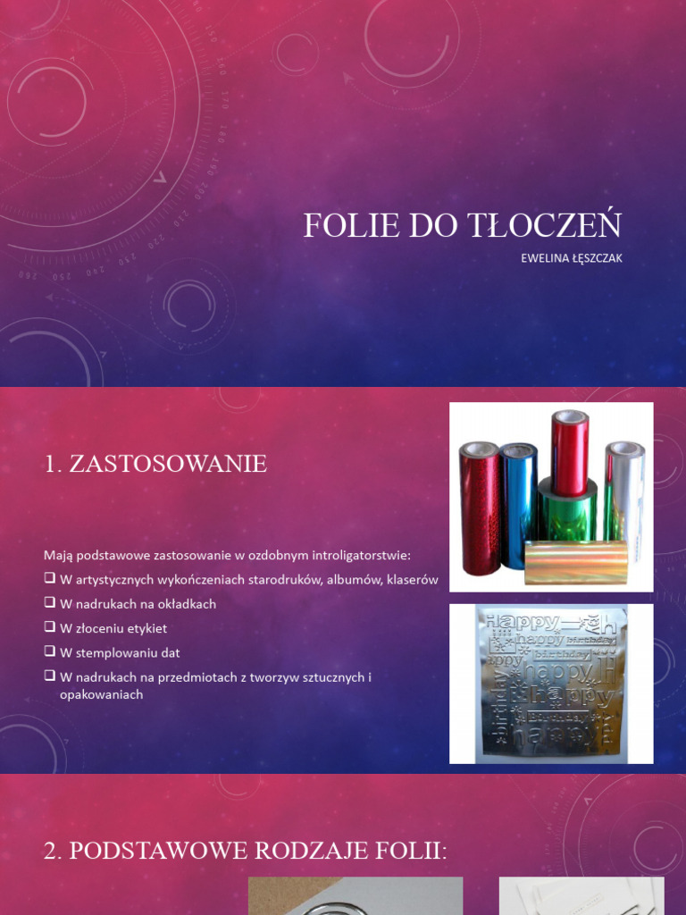 Lekcja 5 Folie To Tłoczeń | PDF