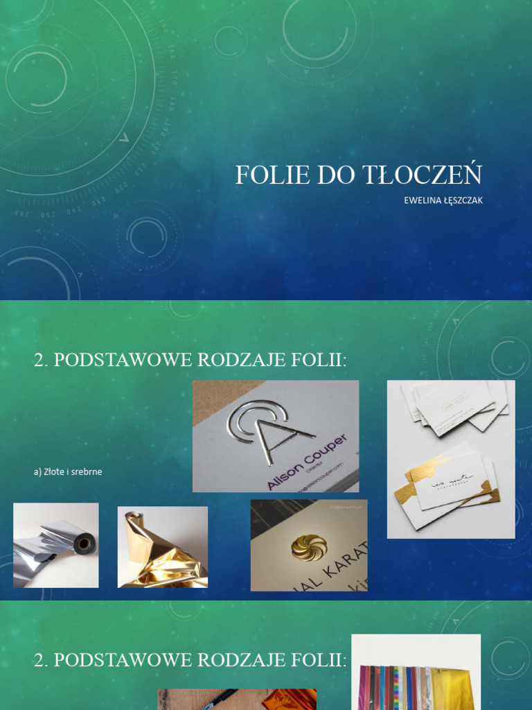 Lekcja 5,6 Folie Do Tłoczeń | PDF