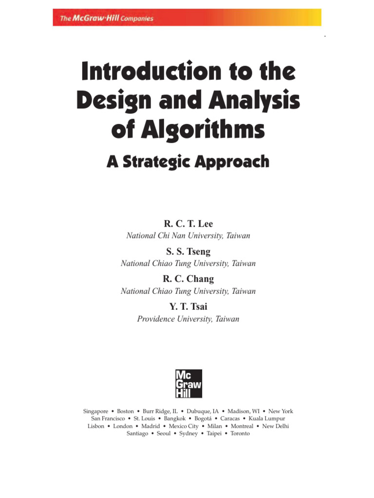 Dokumen - Pub Introduction To The Design and Analysis of Algorithms 0071243461 9780071243469 ...