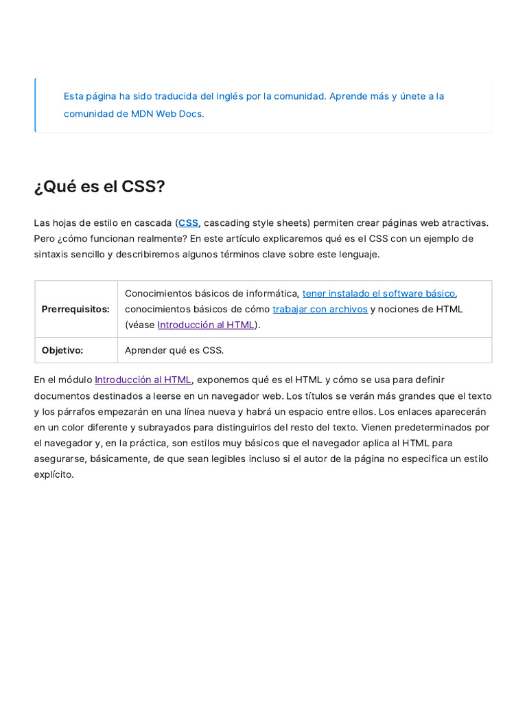 Introducción al CSS: Fundamentos y Sintaxis | PDF | HTML | Red mundial