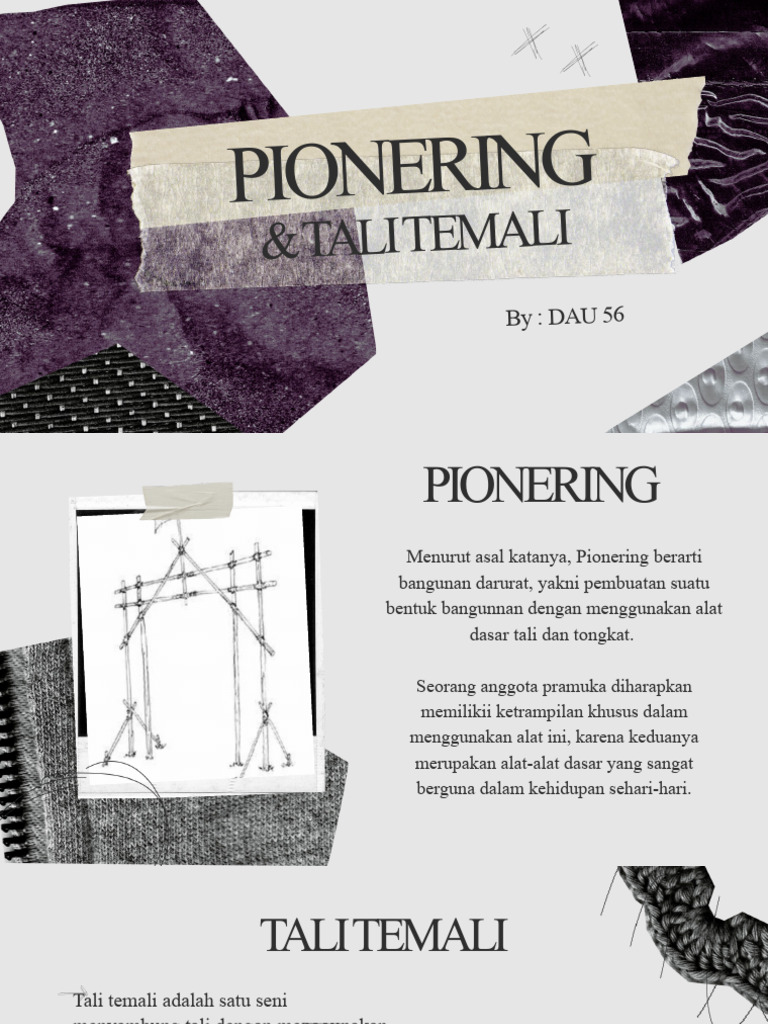 Pionering dan Tali Temali Pramuka | PDF | Griya & Taman